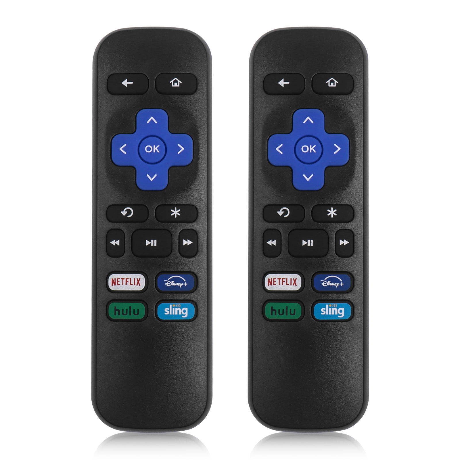 2-Pack Roku Box Replacement Remote Control for Roku Player 1/2/3/4 ...