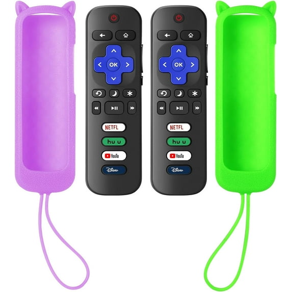 (Pack of 2) Replacement Remote for Roku TV with Soft Protective Case ...