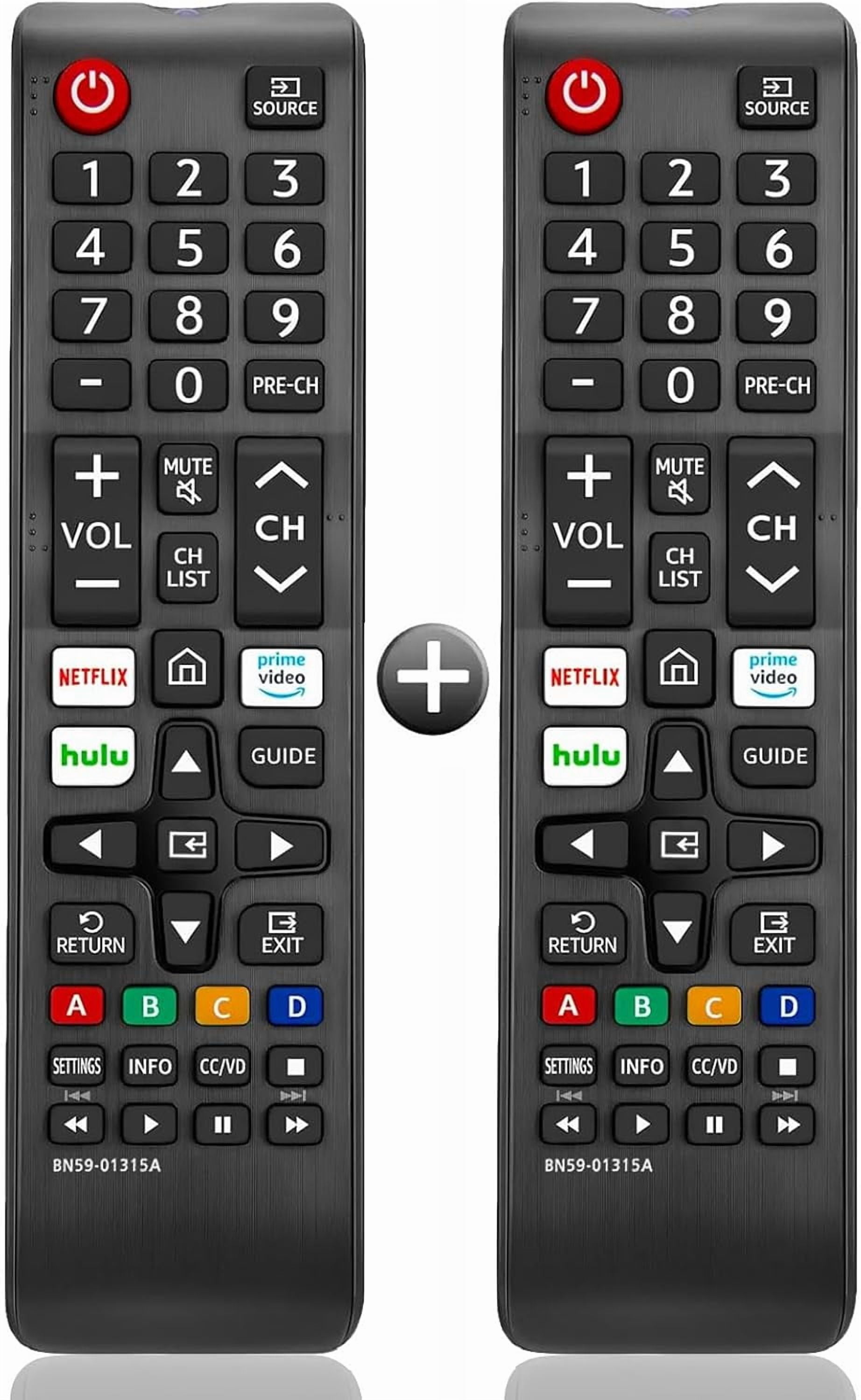 (Pack of 2) Replacement for Samsung-Smart TV Remote Control, for All ...