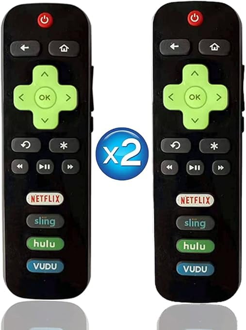 (Pack of 2) Replacement Universal Roku TV Remotes [Glow in The Dark ...