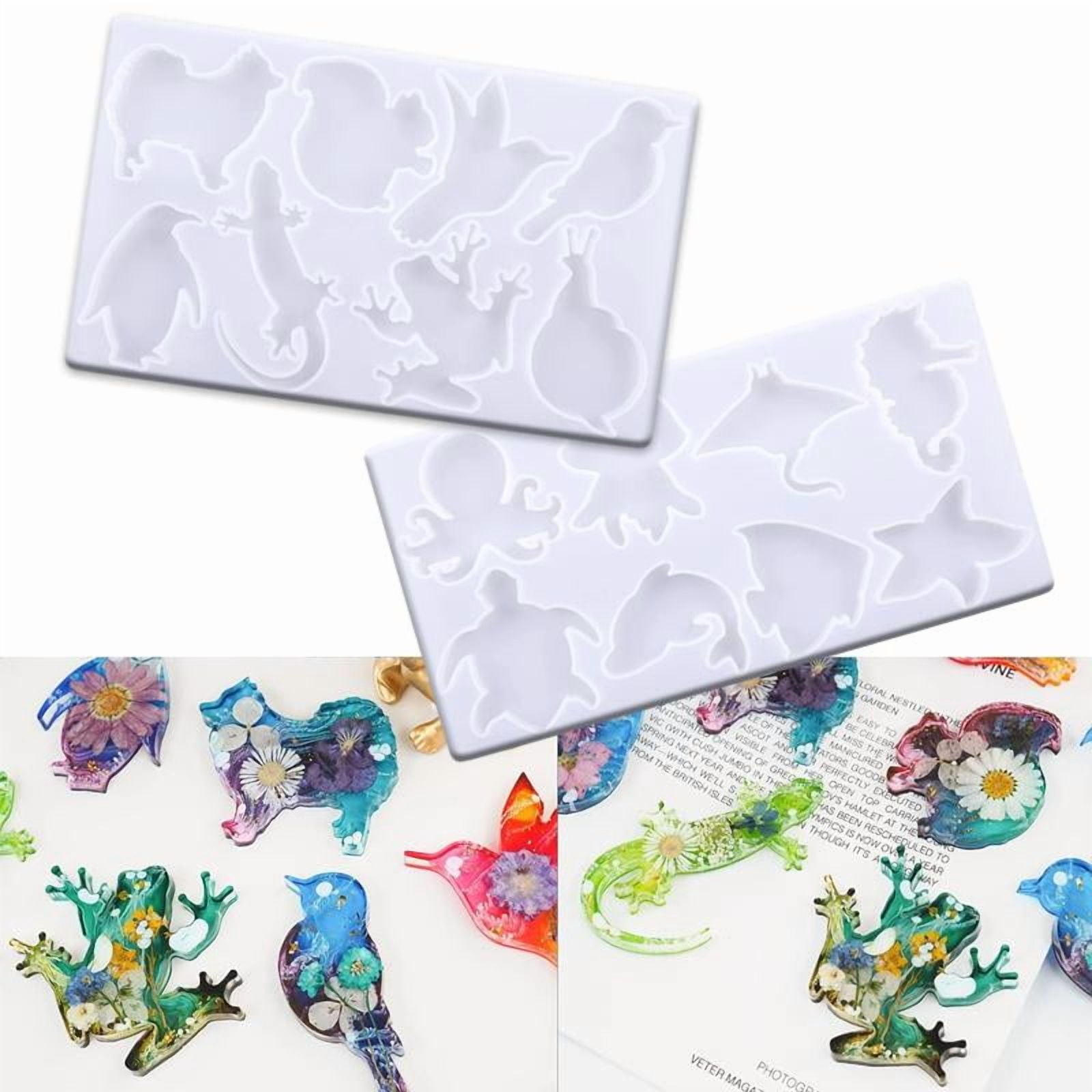 Pack of 2 Resin Molds Set,16 Grids Marine Terrestrial Amphibious ...