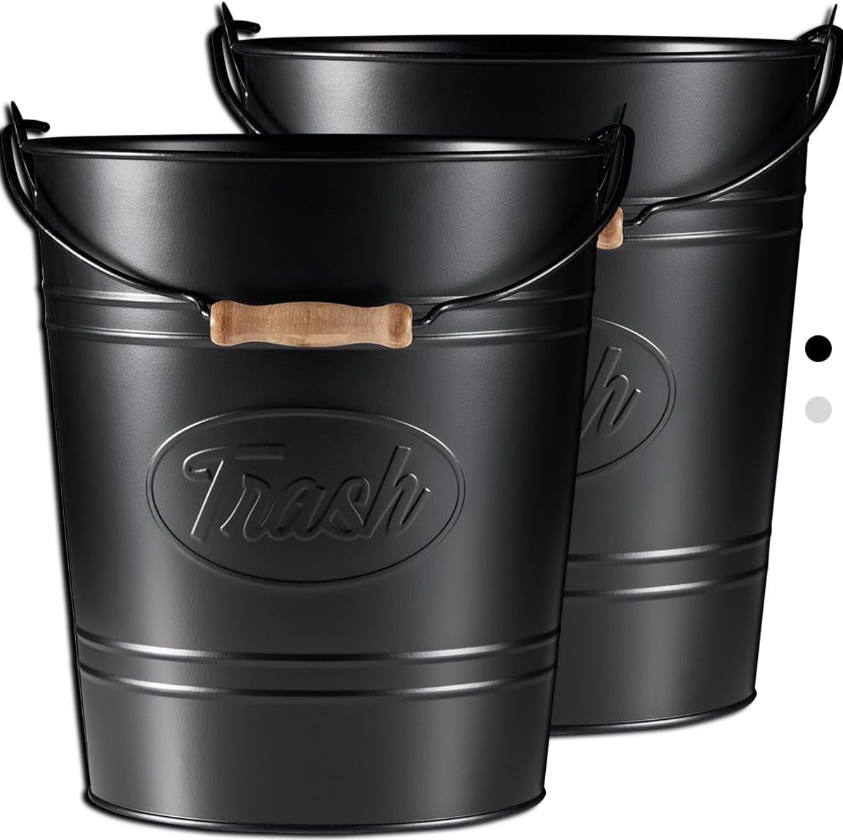 Pack 2, Rustic Farmhouse Bathroom Trash Can, Modern Country Style ...