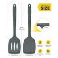 Pack of 2 Silicone Spatula Turners, Non Stick Slotted Kitchen Spatula ...
