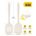 Pack of 2 Silicone Spatula Turners, Non Stick Slotted Kitchen Spatula ...