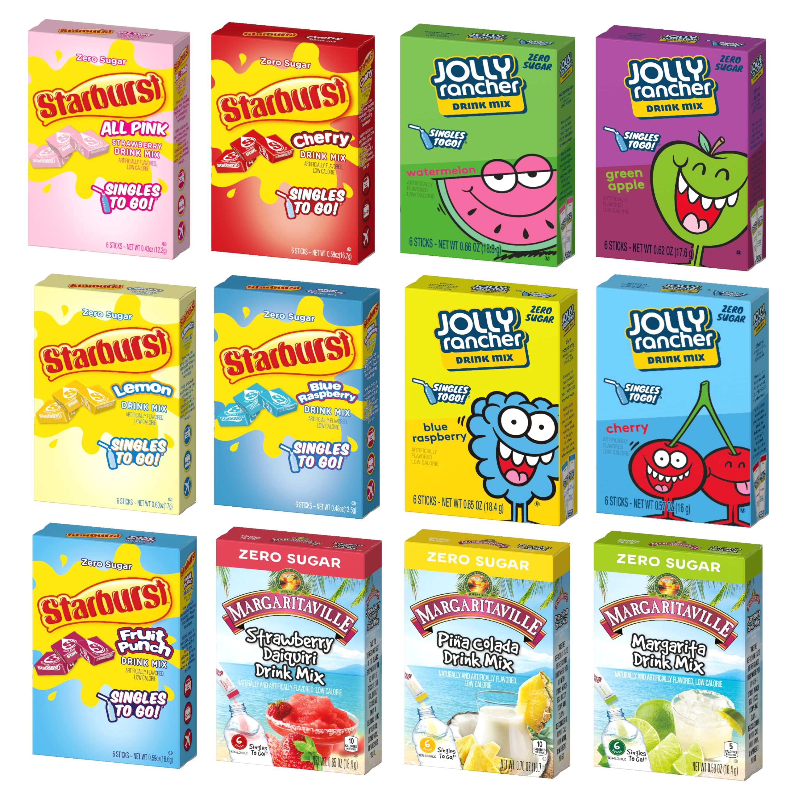 Pack of 2 - Singles To Go! Drink Mix Variety Pack Of 12-3 ...