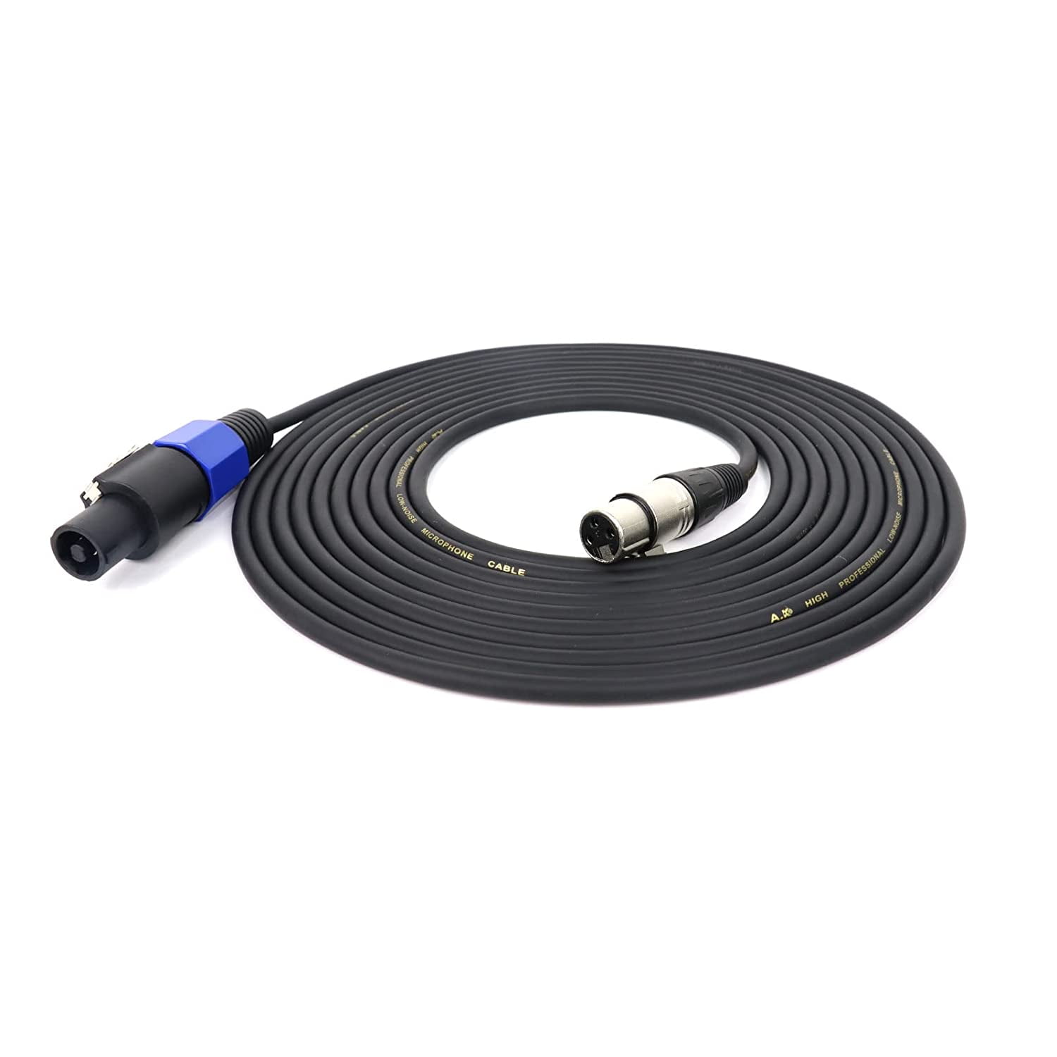 Pack of 2 SpeakOn Male to 3 Pole XLR Female Cable 15 Feet ...
