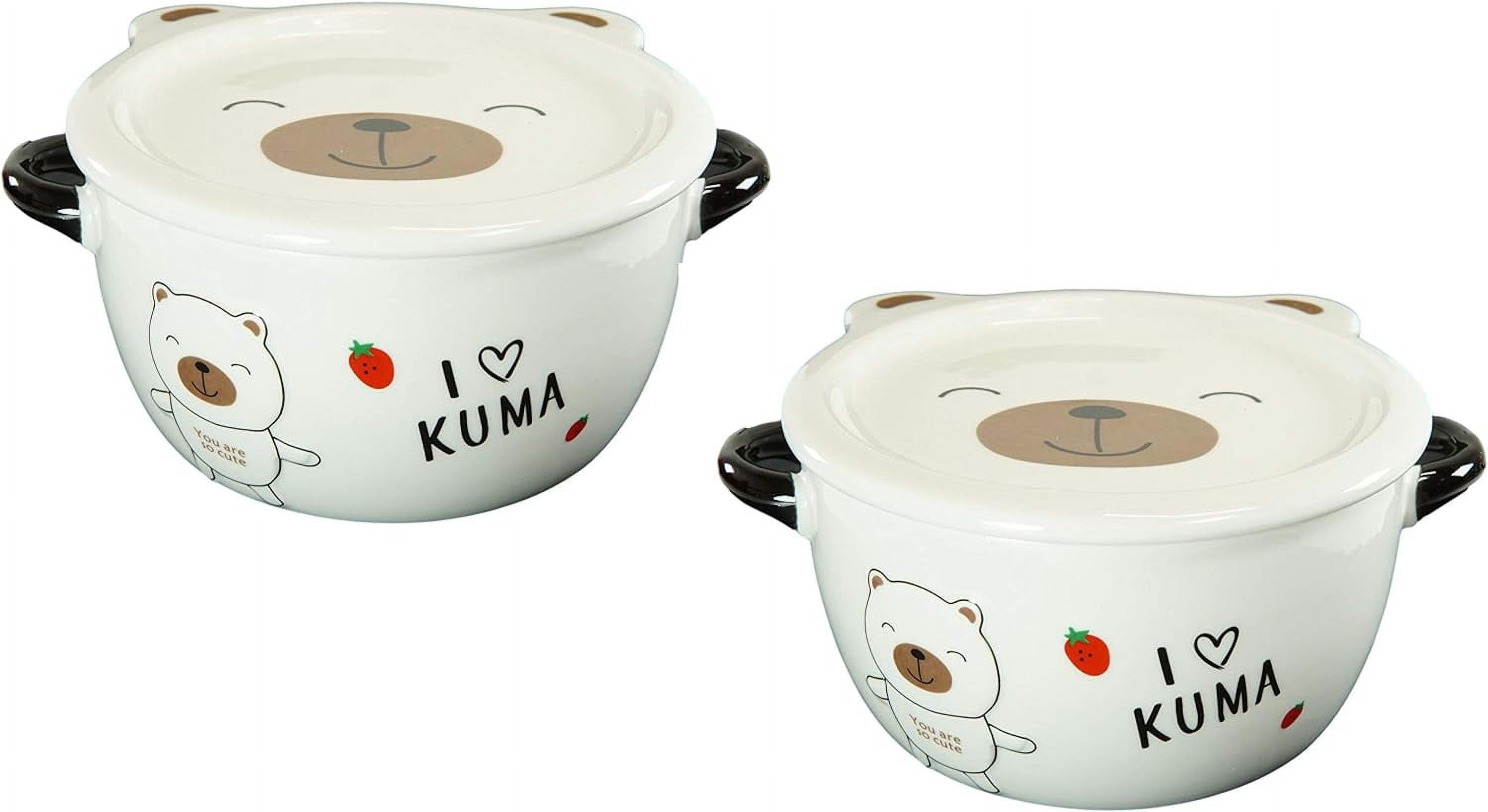 Pack Of 2 Stoneware Porcelain Noodle Miso Soup Rice Dessert Food Bowls ...