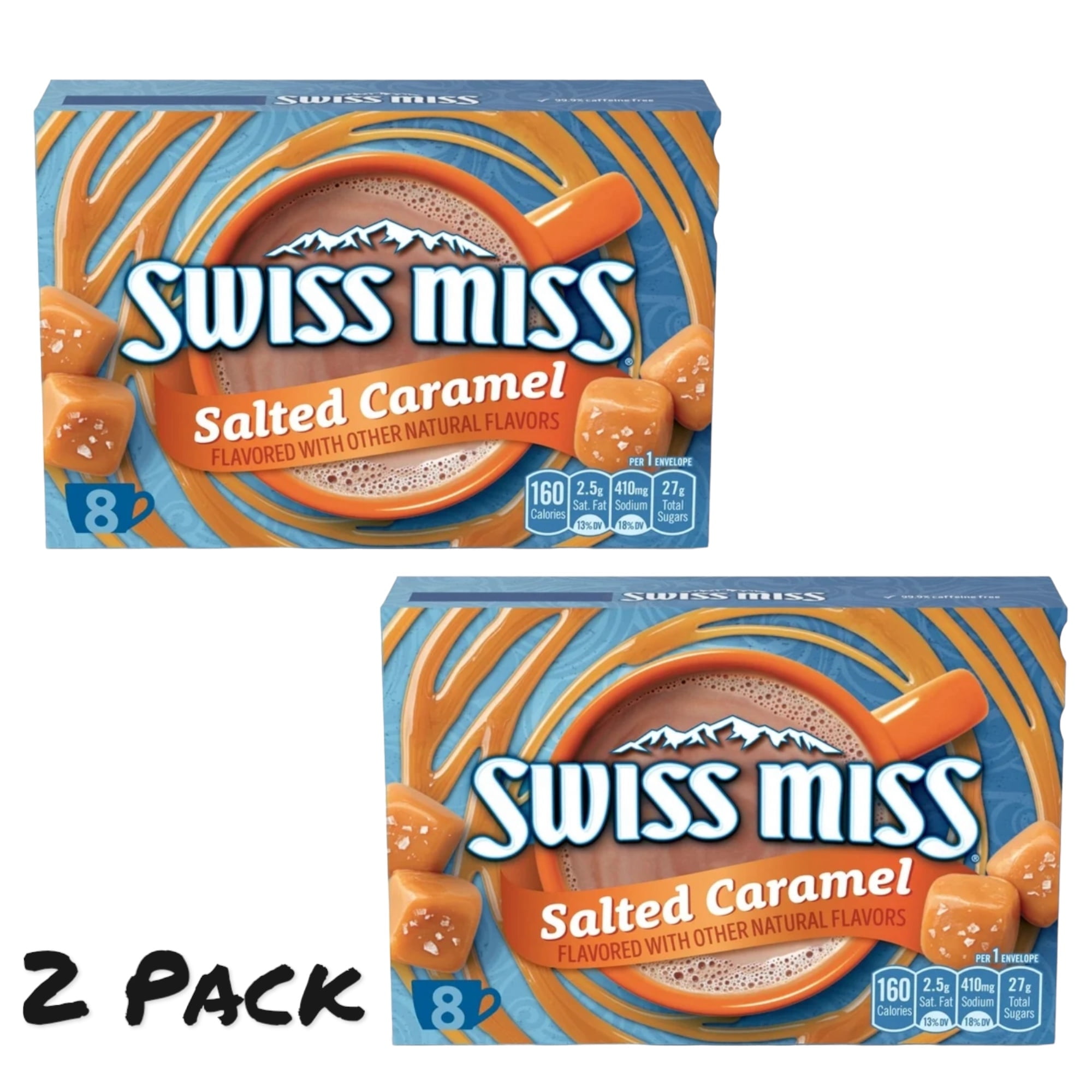 Swiss Miss Salted Caramel Hot Cocoa Packets, 2 Packs, 8 Count Each, Hot ...