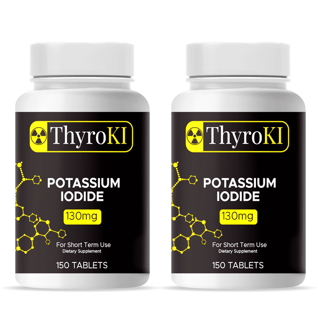 ThyroKI Potassium Iodide Pills 130mg, Non-GMO, Fast Dissolving (300 ...