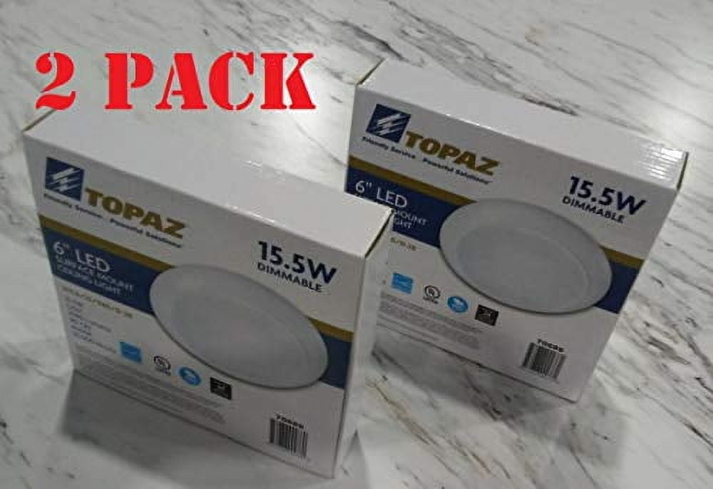 (Pack of 2) Topaz Lighting 70686, 6 h LED Surface Mount Disk Light ...