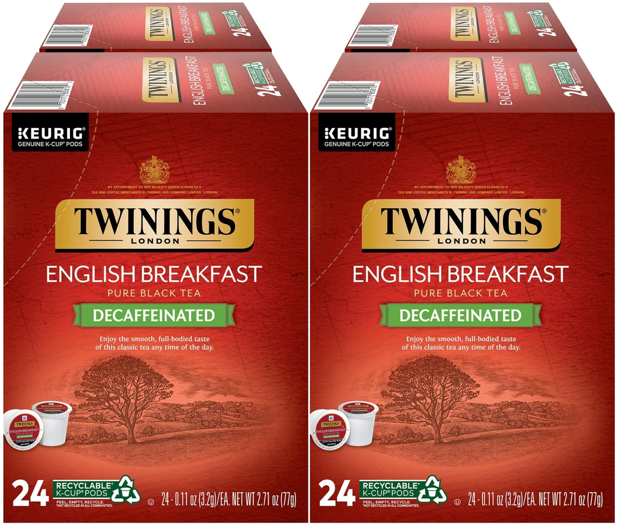 Pack of 2 - Twinings Decaf English Breakfast Tea Single Serve K-Cup ...