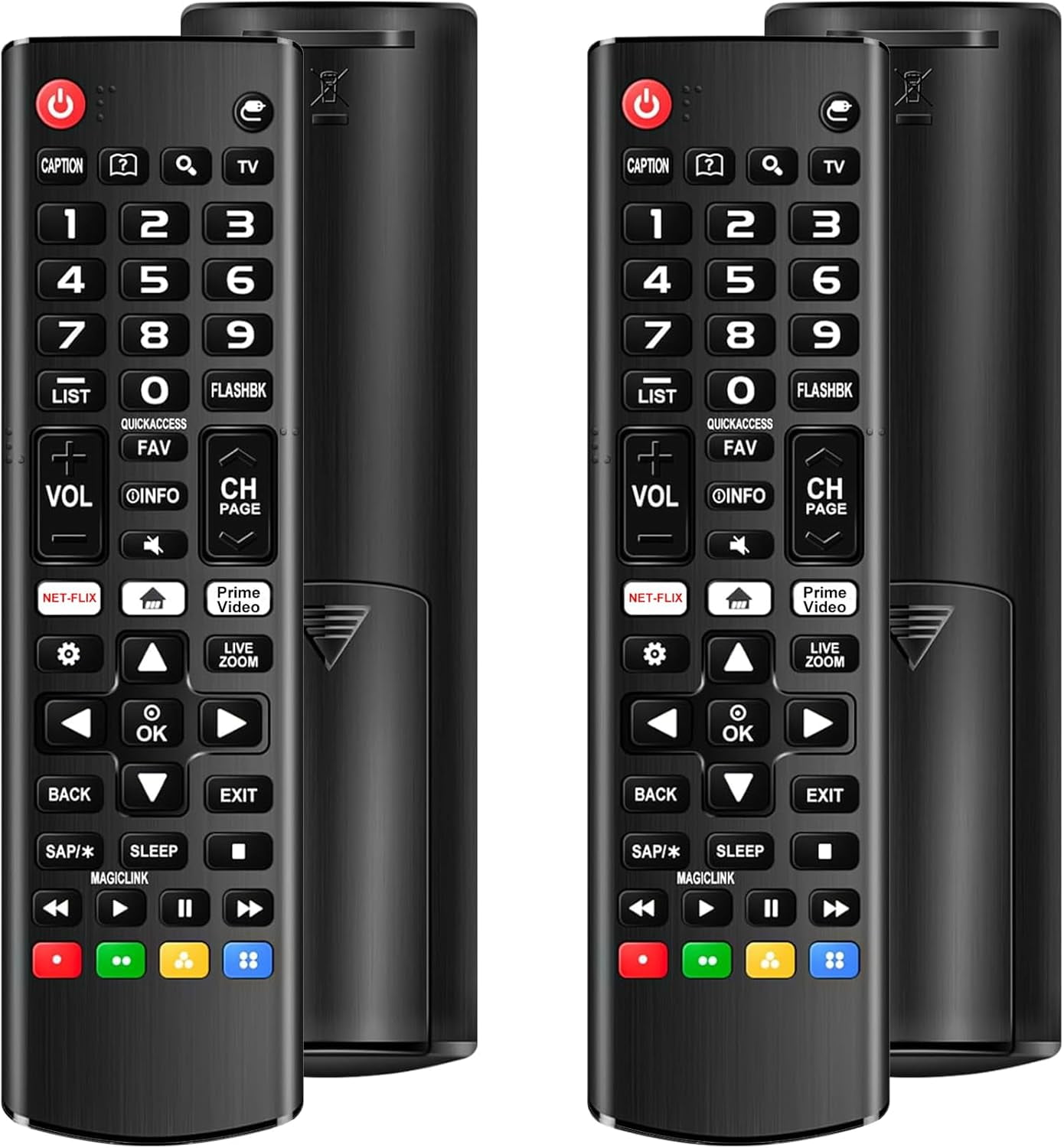 (Pack of 2) Universal Remote for Smart TV, Compatible with All TV ...