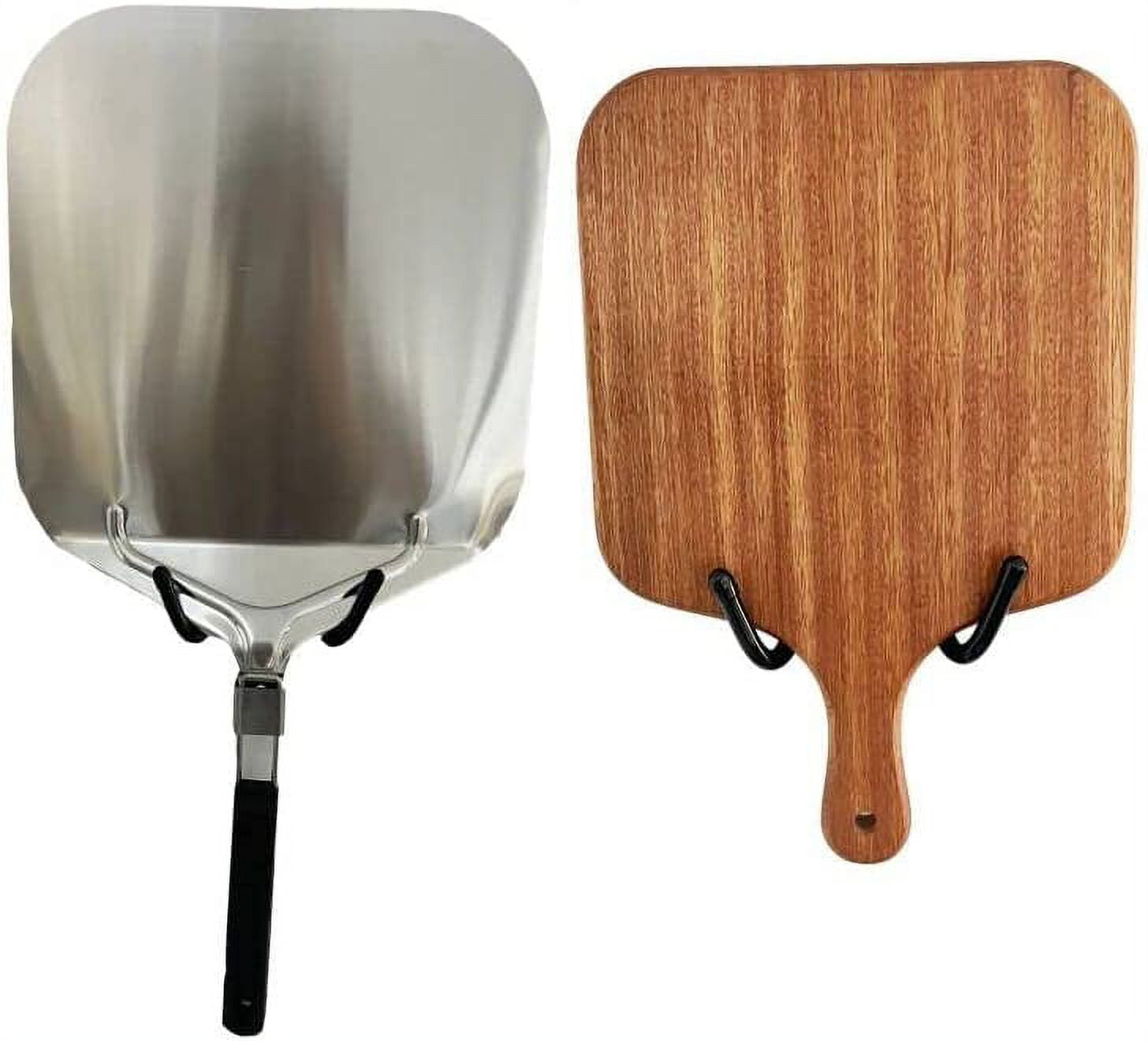 ( Pack of 2 ) Universal Wall Mount Pizza Peel Rack Pizza Paddle Holder ...
