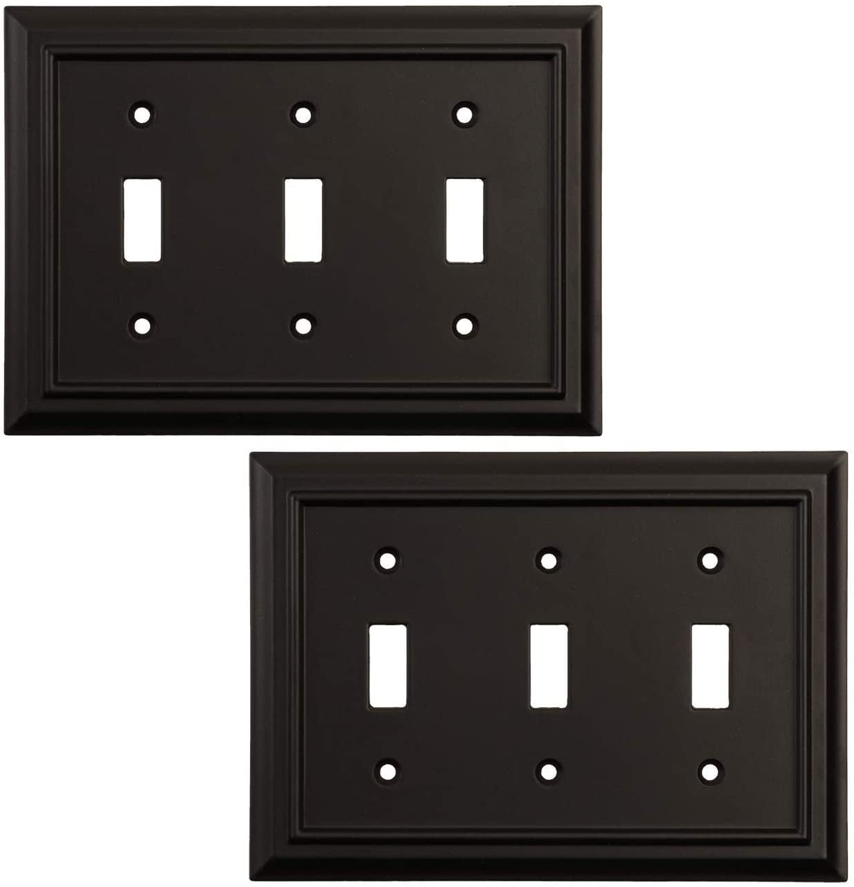 Pack of 2 Wall Plate Outlet Switch Covers by SleekLighting | Classic ...