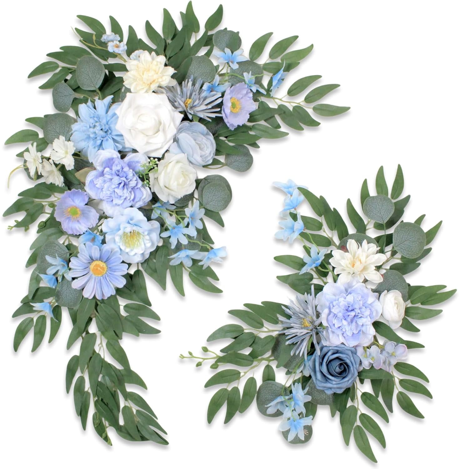 Pack of 2 Wedding Arch Flowers, Faux Wisteria Hanging Flowers, Flower ...