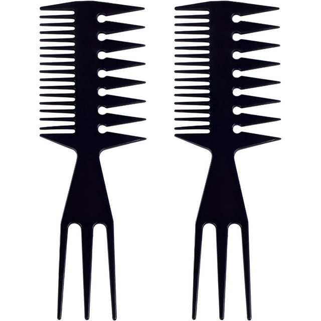Pack of 2 Wide Comb, Double Sided Wide Coarse Tooth Comb, Antistatic ...