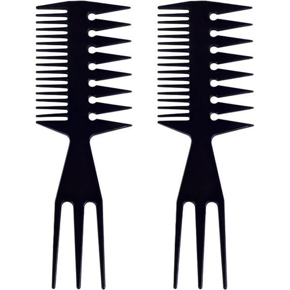 Pack of 2 Wide Comb, Double Sided Wide Coarse Tooth Comb, Antistatic ...