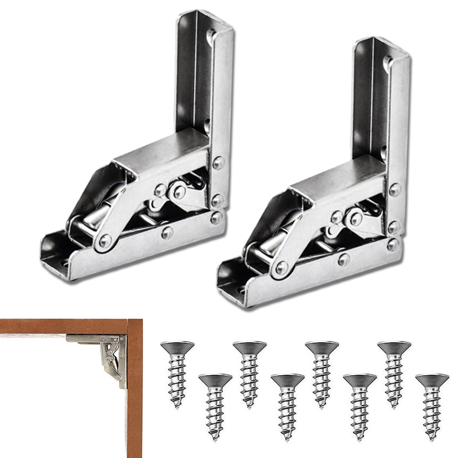 Pack of 2 hinges, foldable, shelf hinge, 90 degree folding hinge ...