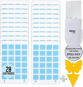 Pack of 20 Refill Cartridge, Gnats, Flying Insect Trap Replacement, Indoor Fruit Fly Traps, Fly ...