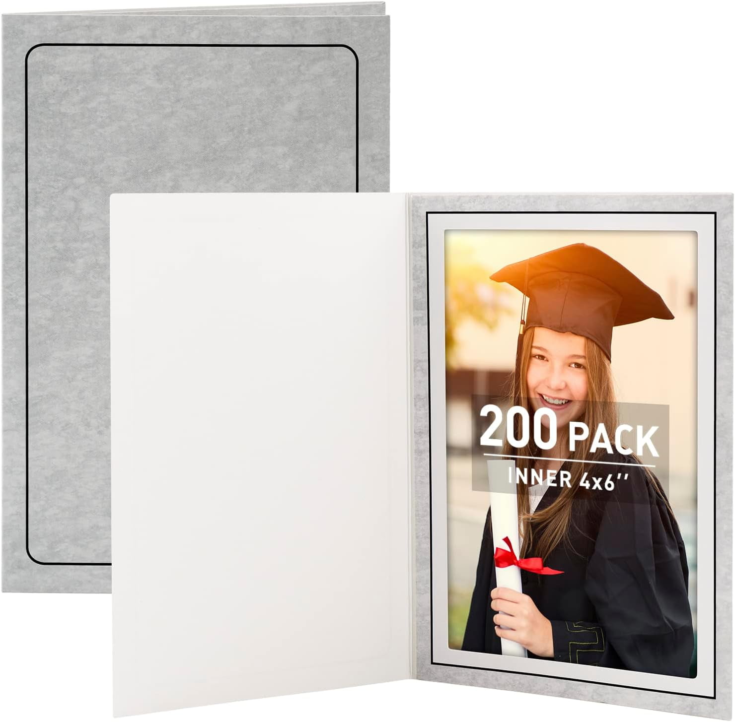 Pack of 200, 4x6 Photo Folders, Cardboard Picture Frame, Paper Frame ...