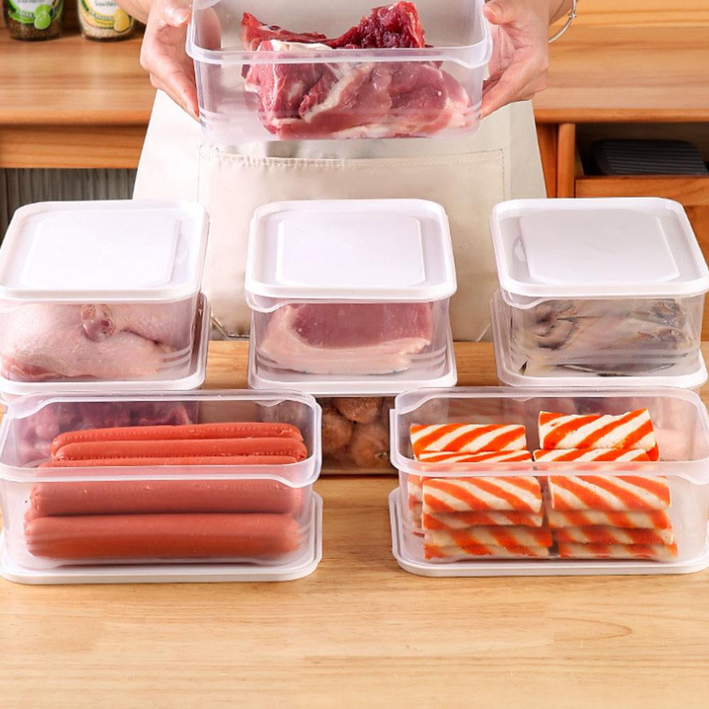 Pack * 2000ml Refrigerator Frozen Meat Box Storage Box Food Grade Food ...