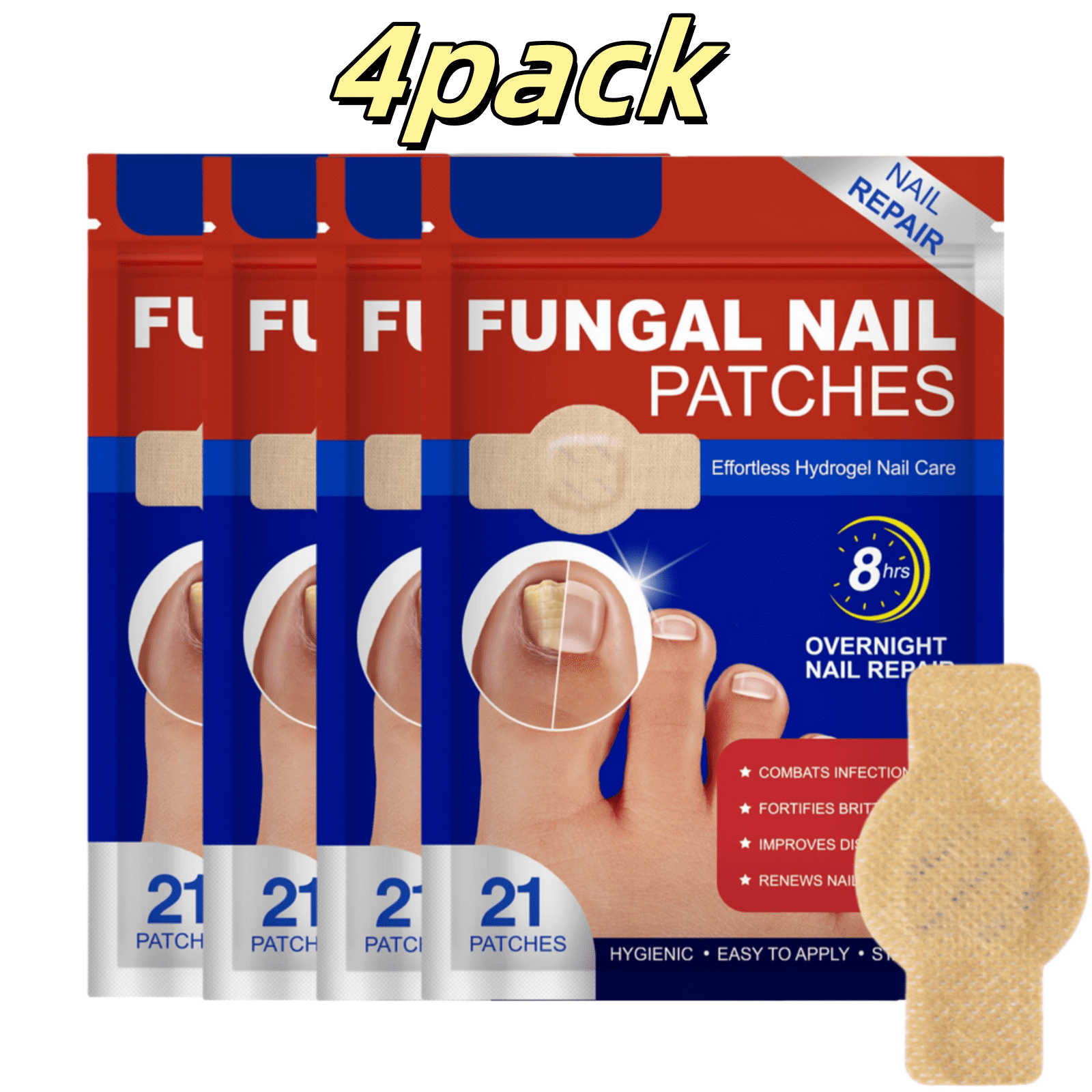 Pack of 21 Mushroom Nail Treatment Patches, Multi-Purpose Toenail ...