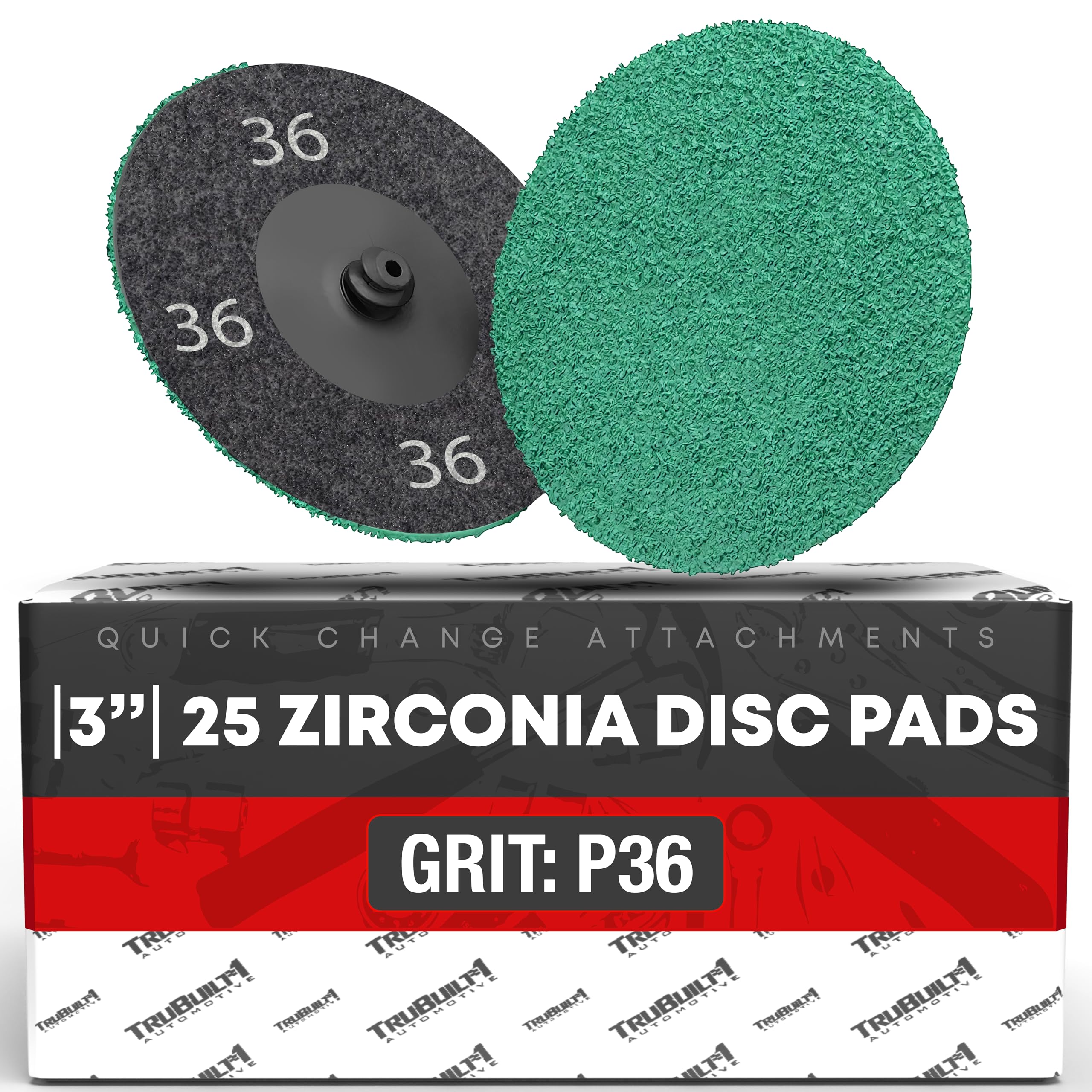 Pack of 25 3" Roloc Disc Sanding Surface Conditioning Disc, 36 Grit ...