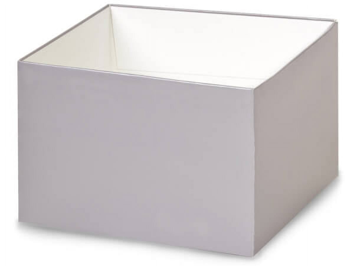 Pack of 25, Solid 6 x 6 x 4" Metallic Silver Gift & Gourmet Box Bases ...