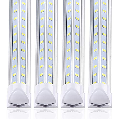 (Pack of 25) T8 LED Tube Light Fixture, 4FT, 60W, 6500 Lumens, 5000K, V ...