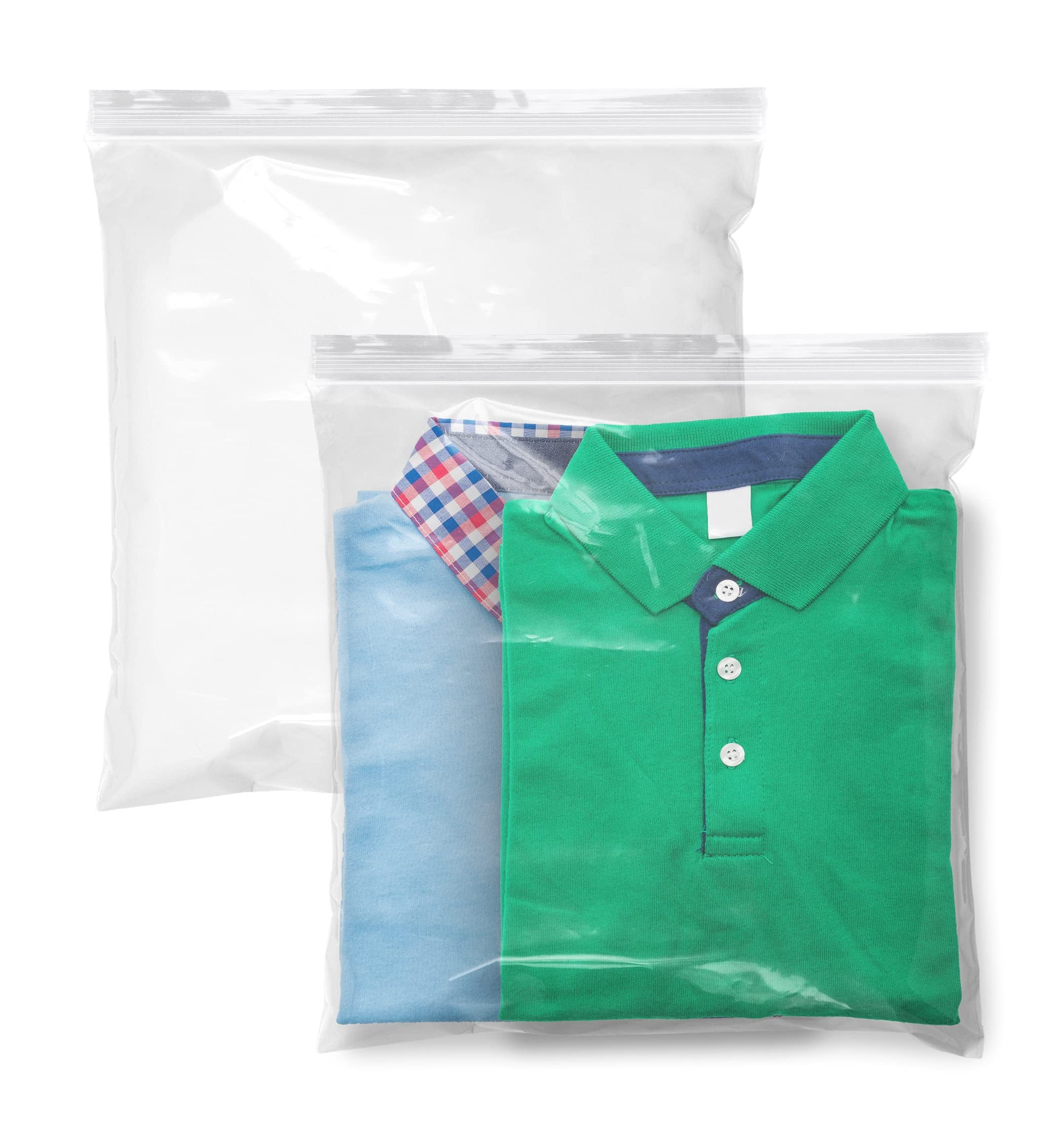 Pack of 250 Zipper Bags, Clear 14 x 14. Heavy Seal Top Polyethylene ...