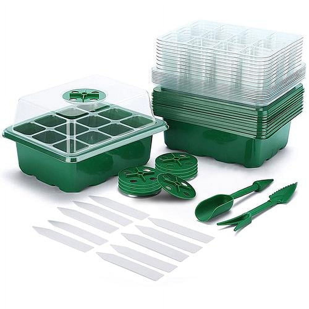 [Pack of 3] 10Pcs Seed Starter Tray Kit Reusable Overall 120Cells ...