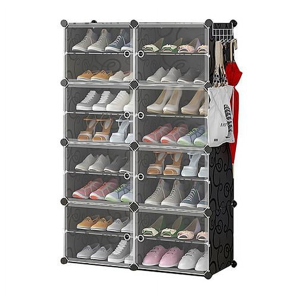 [Pack of 3] 8-Tier 2-Row Shoe Rack Organizer Stackable Free Standing ...