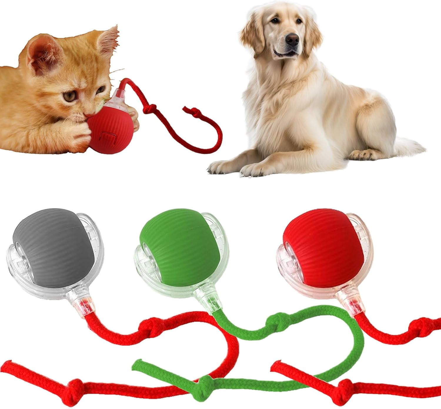 Pack of 3 Chewie Viral Rolling Dog Ball, Chewie Doggie Ball, Chewie ...