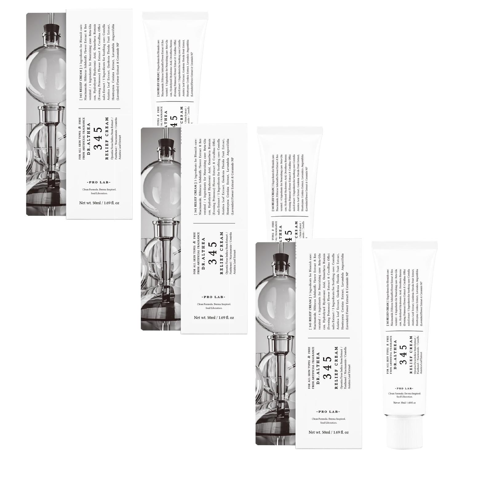 Pack of 3 Dr.Althea 345 Relief Cream,Daily Face Moisturizer,Blemish ...