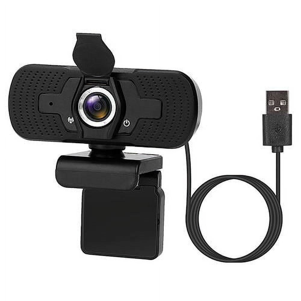 [Pack of 3] FHD 1080P USB Webcam w/ Microphone Privacy Cover Rotatable ...