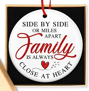 Pack 3 Family Double Sided Ceramic Christmas Ornament 2025, Holiday ...