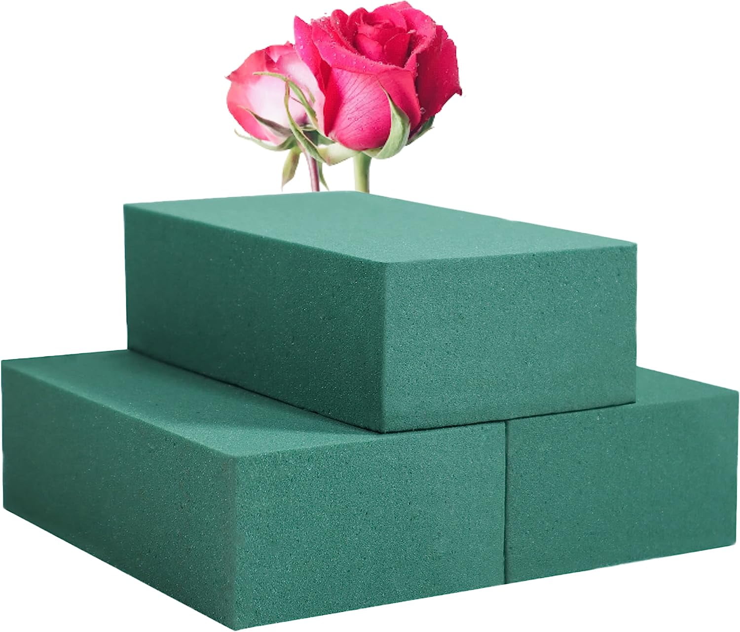 Pack of 3 Floral Foam Blocks Each (5.5"L x 3.1"W x 1.7"H) Green Wet ...