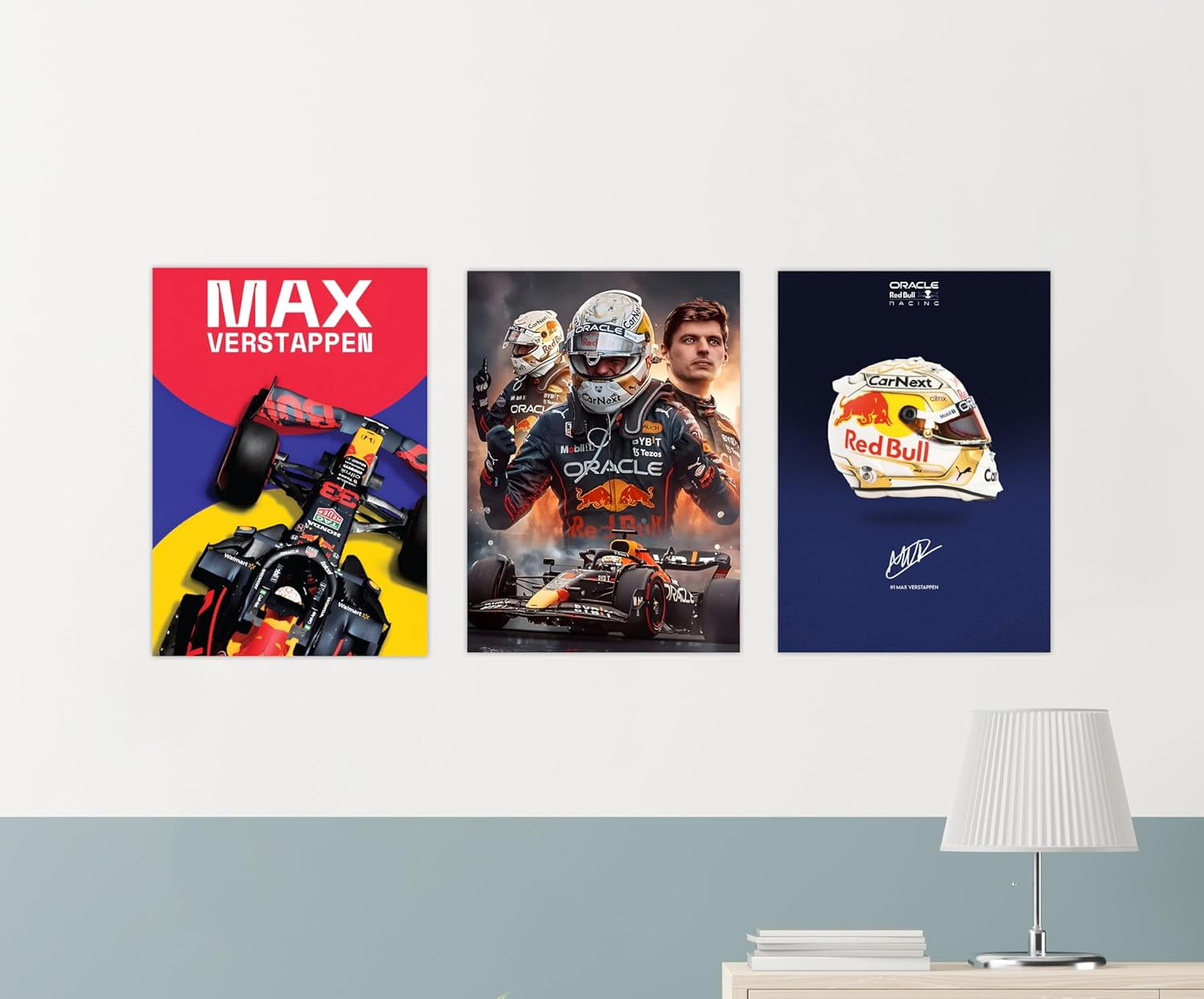 Pack of 3 - Formula 1 Max Verstappen Canvas Wall Posters 8.3X11.7 inch ...