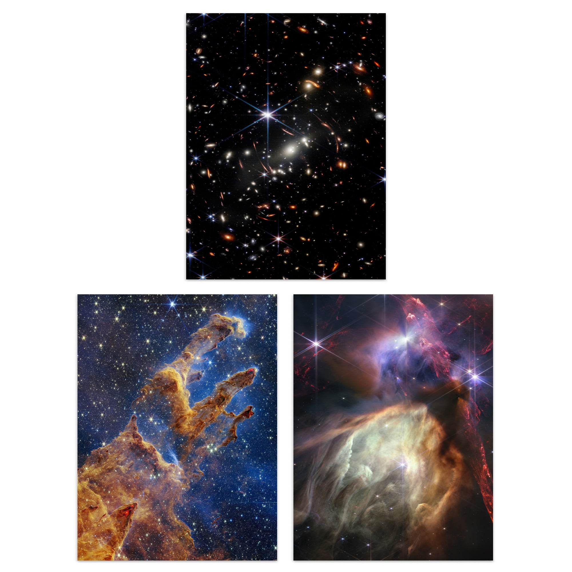 Pack of 3 NASA James Webb Space Telescope Images Deep Field Stars Rho ...