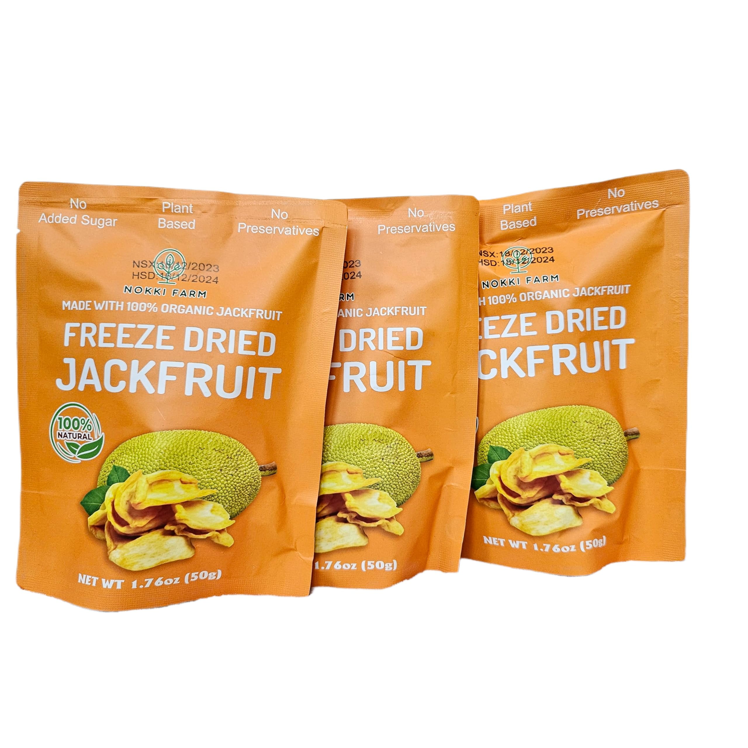 Pack of 3 NOKKI ZS23 FARM Freeze Dried Jackfruit Chips | Dried Fruit ...