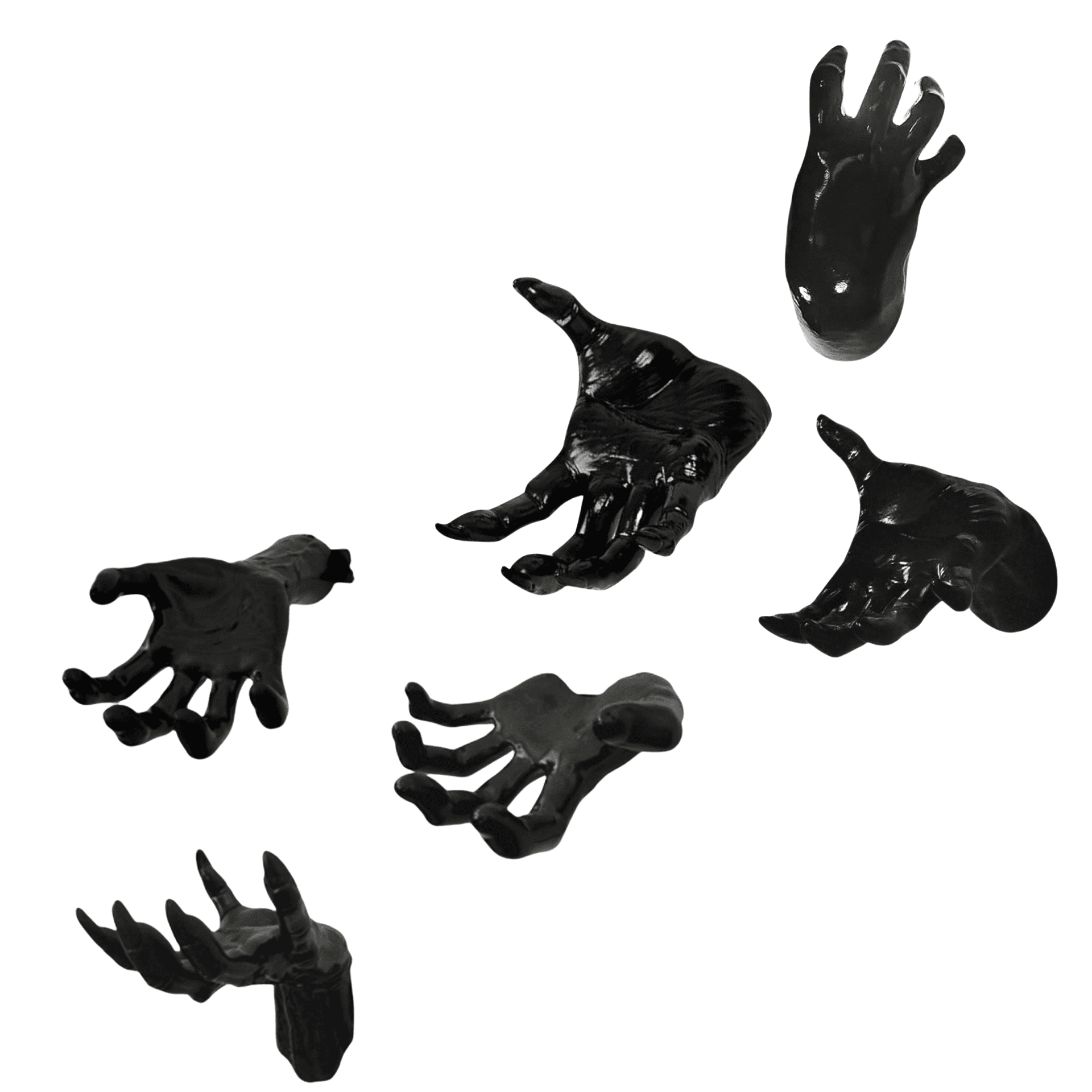 Pack of 3 Wall Mounted Creepy Reaching Hands with Lighted Candles for ...
