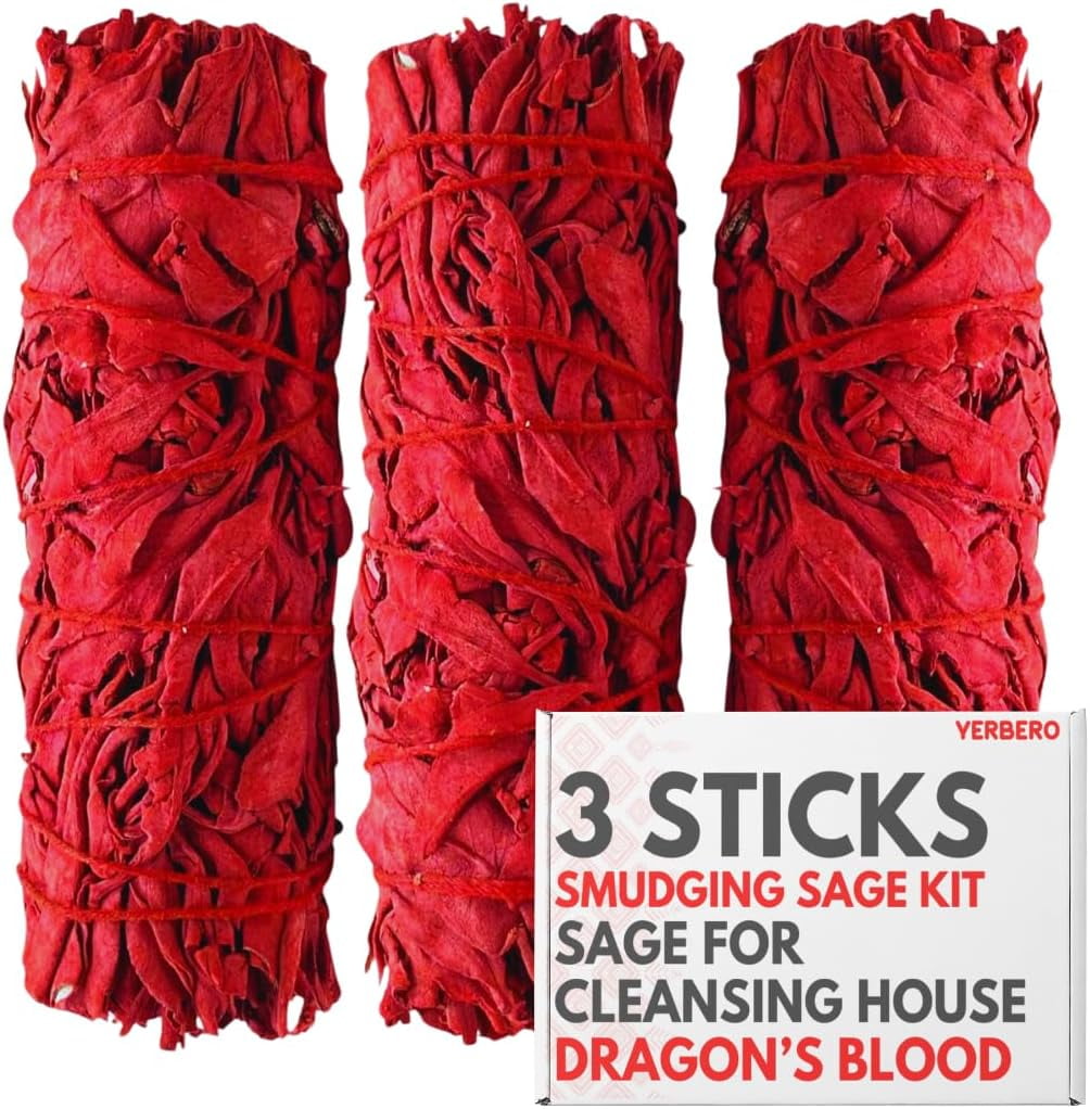 (Pack of 3)-Yerbero - Premium 4 Inches Long Dragon's Blood Sage. 3 Hand ...