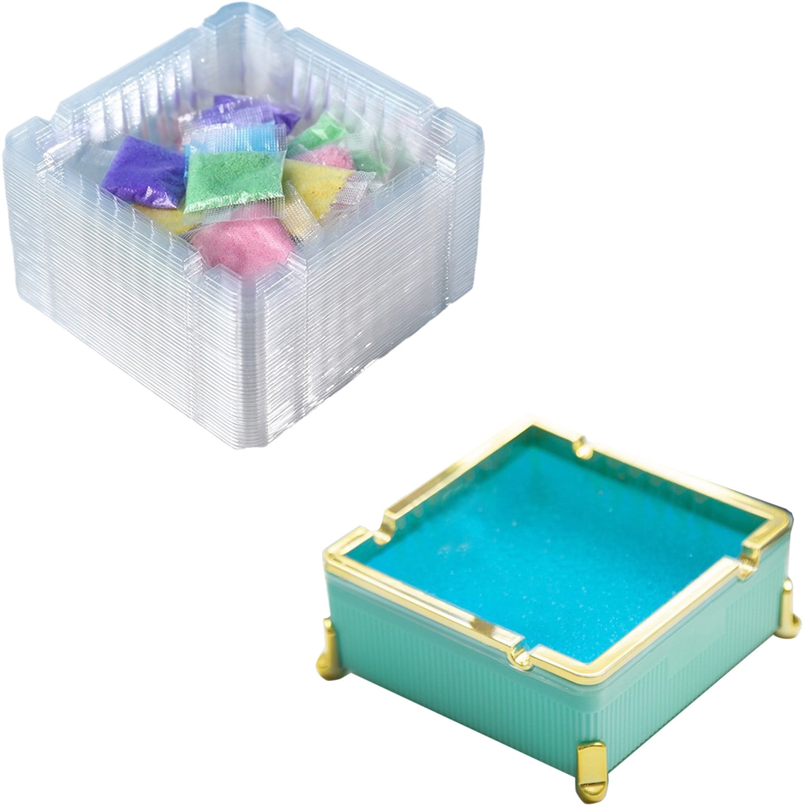 Pack of 30 Disposable Plastic Ashtrays With Water Soluble Film For Odor ...