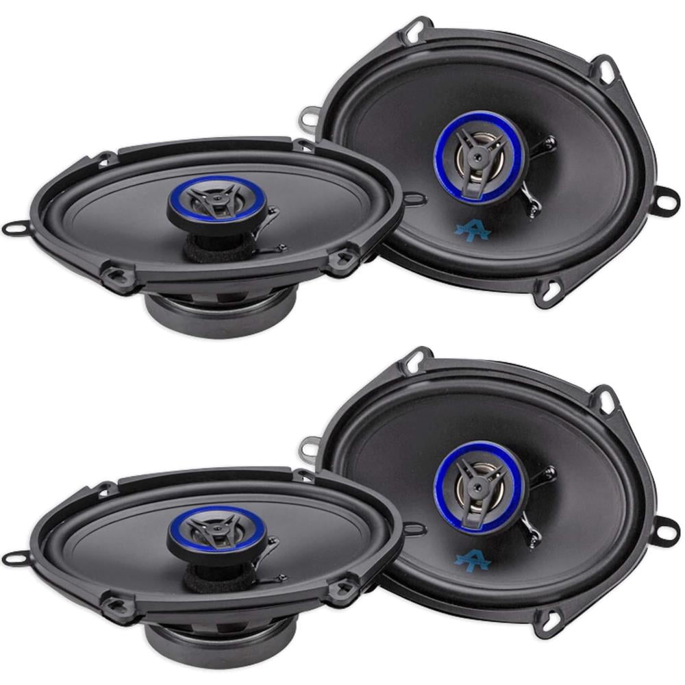 (Pack of 4) Autotek ATS5768CX 5x7/6x8 Inch Coaxial Speakers (Black and ...