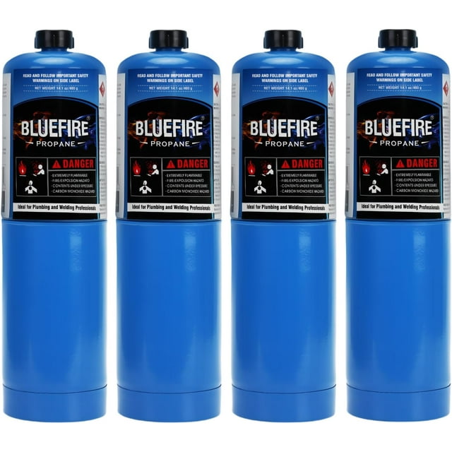 Pack of 4 BLUEFIRE Standard Propane Gas Cylinder/Canister,Propane ...