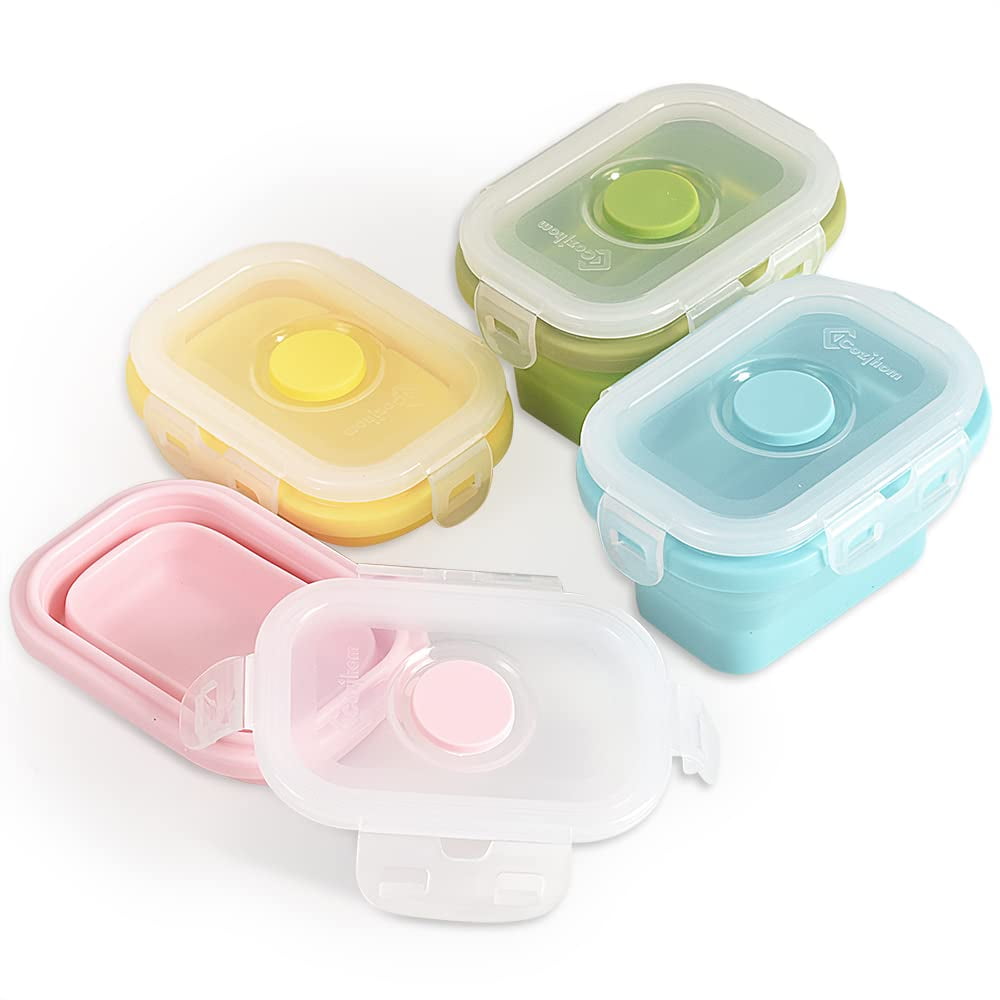 Pack of 4, Collapsible Food Supplement Box, Collapsible Silicone Food ...