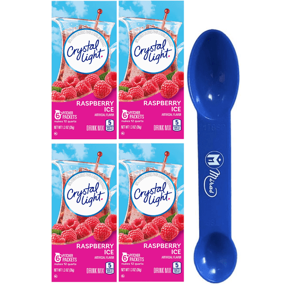(Pack of 4) Crystal Light Raspberry Ice Artificially Flavored Powdered ...