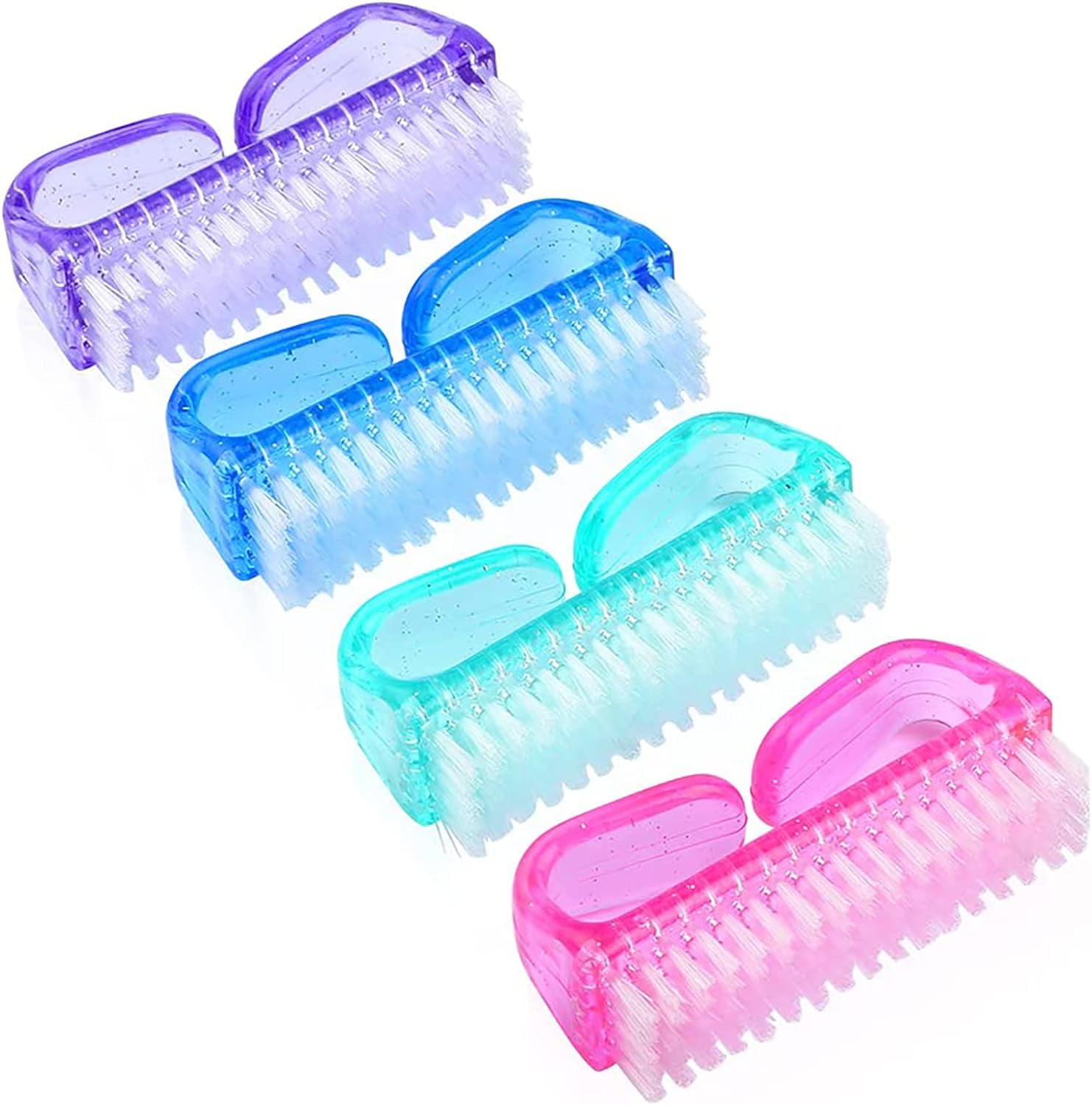 Pack of 4 Delicate Nail Brushes with Handle, Hand Wash Brush, Effective ...