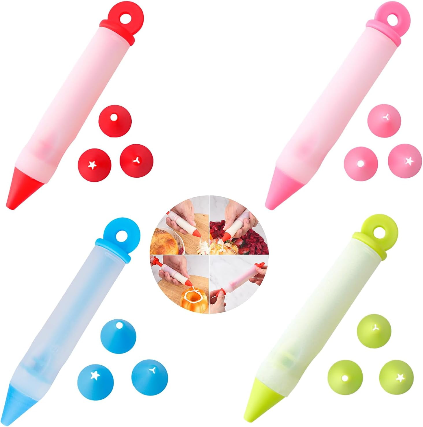 Pack of 4 Dessert Decorating Cake Decorating Pens Kit,Cake Decorating ...