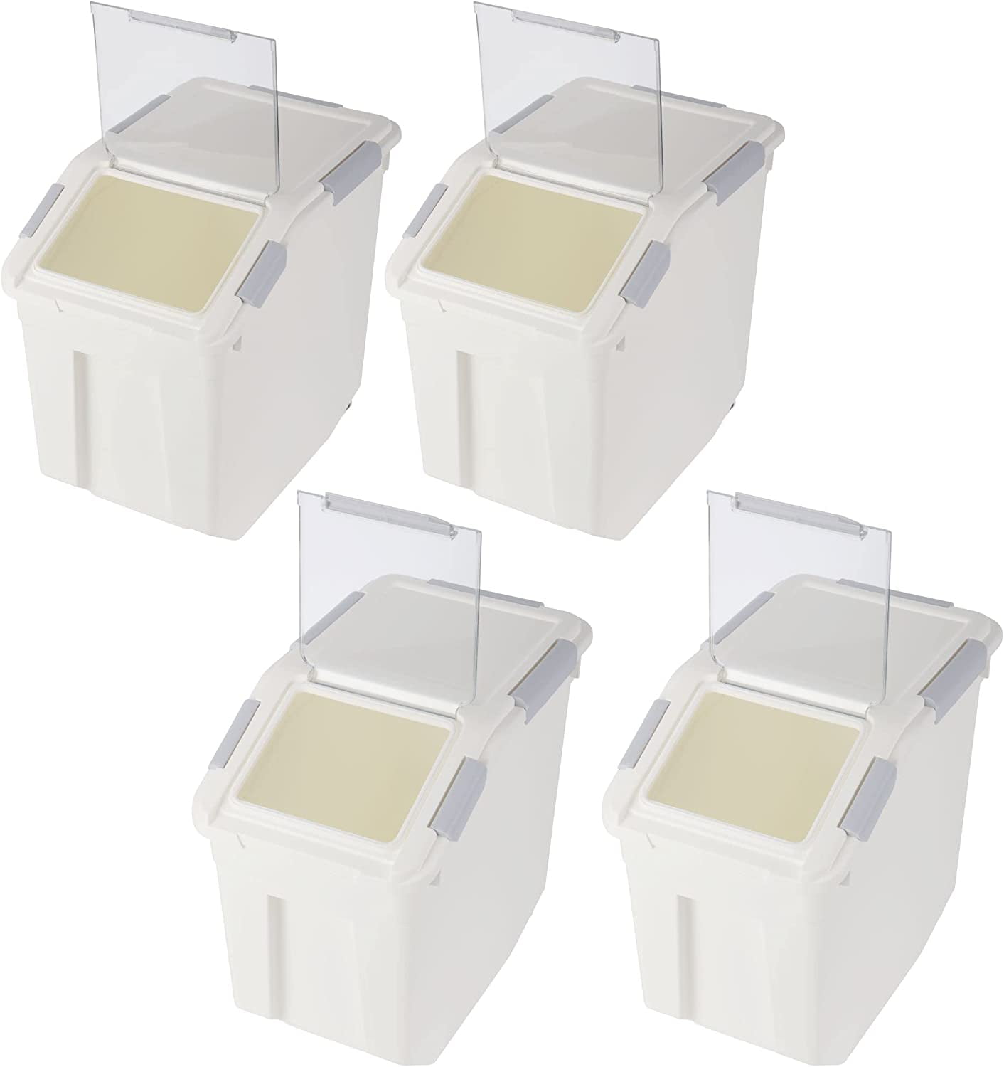Pack-4 Ingredient Storage Bins (25 L Pack-2) (15 L Pack-2) with Wheels ...